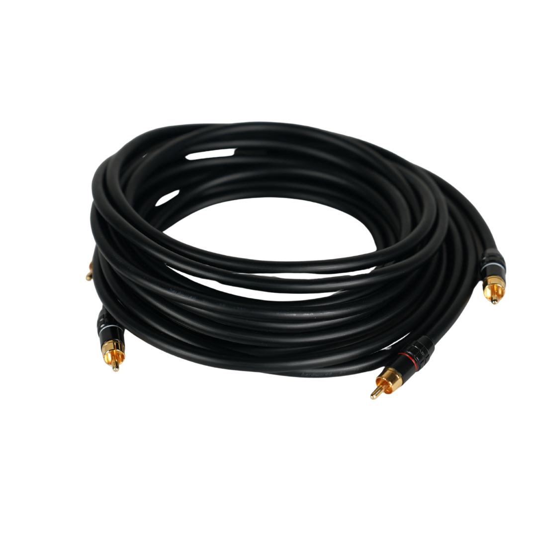 Transparent Hardwired RCA 10 foot RCA Interconnect